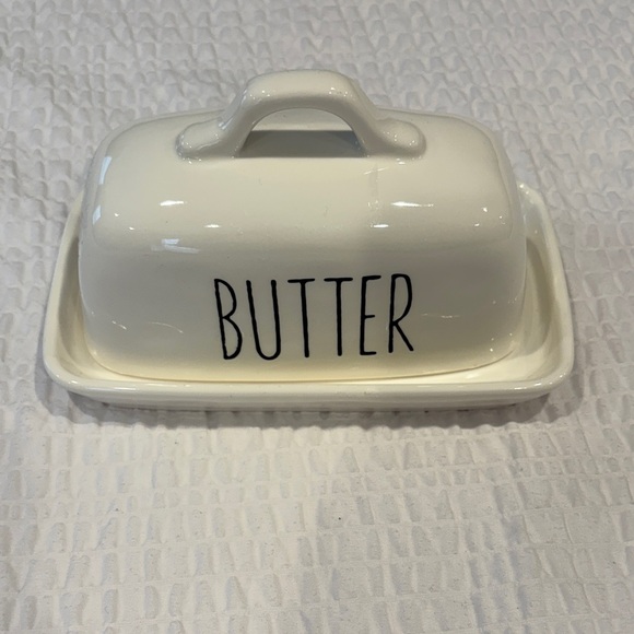 Stokes | Kitchen | Stokes White Ceramic Butter Dish Rae Dunn Style ...